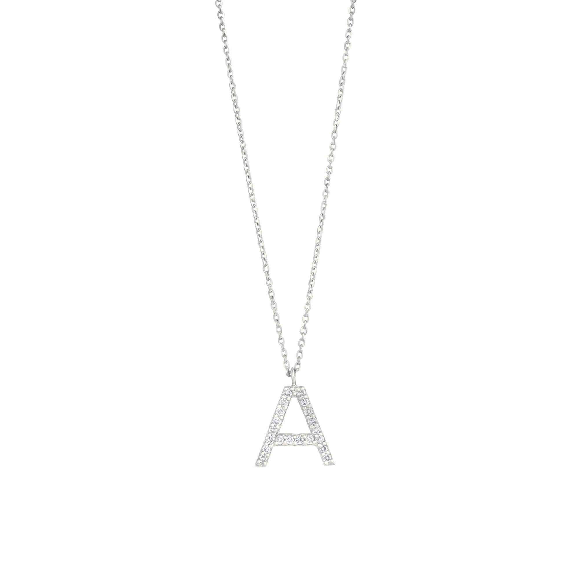 Pave Letter A 18K Whitegold Necklace W Diamonds The Jewellery Room pave-letter-a-18k-whitegold-necklace-w-diamonds-the-jewellery-room