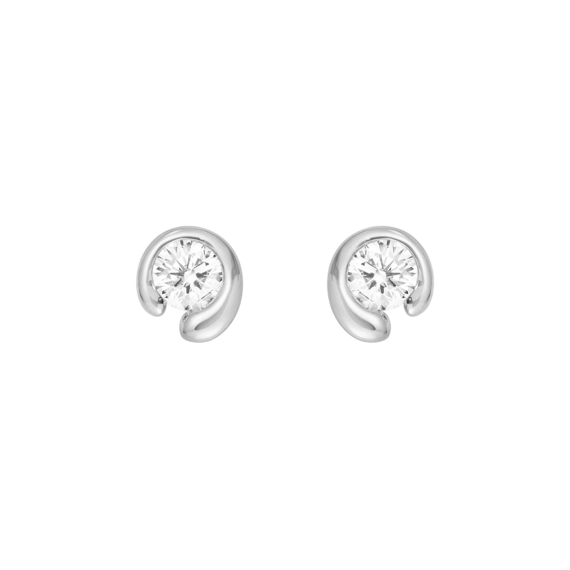 Georg Jensen Mercy 18K Whitegold Studs w. 0.10 ct Diamonds – The ...
