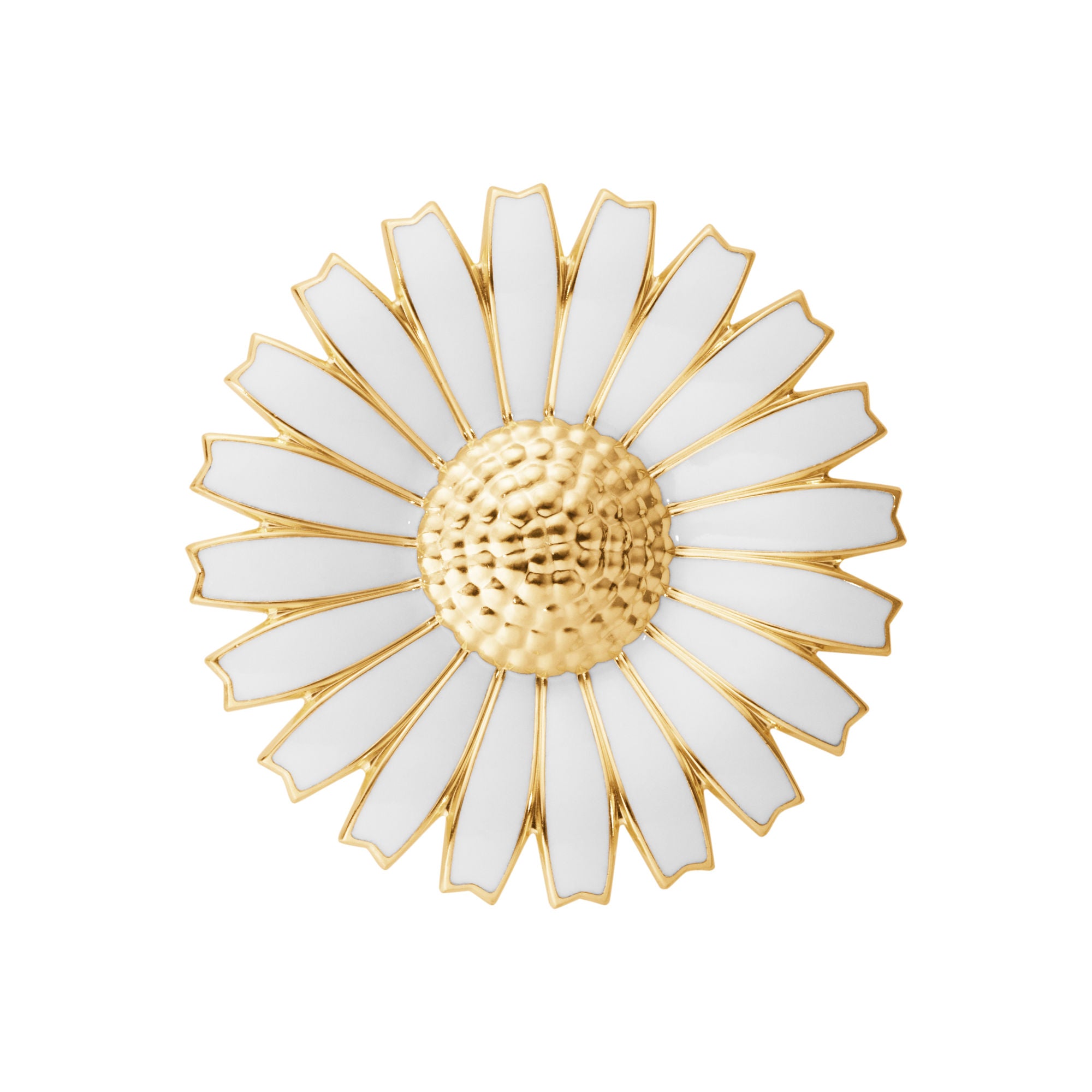 Georg Jensen Daisy Gold Plated Brooch | The Jewellery Room
