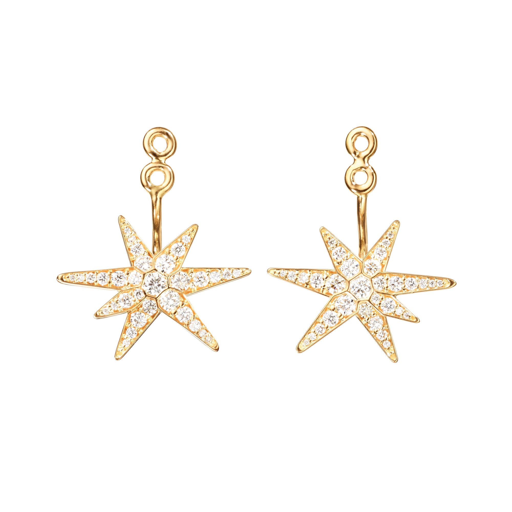 Funky Stars 18K Gold Pendant w. Diamond – The Jewellery Room