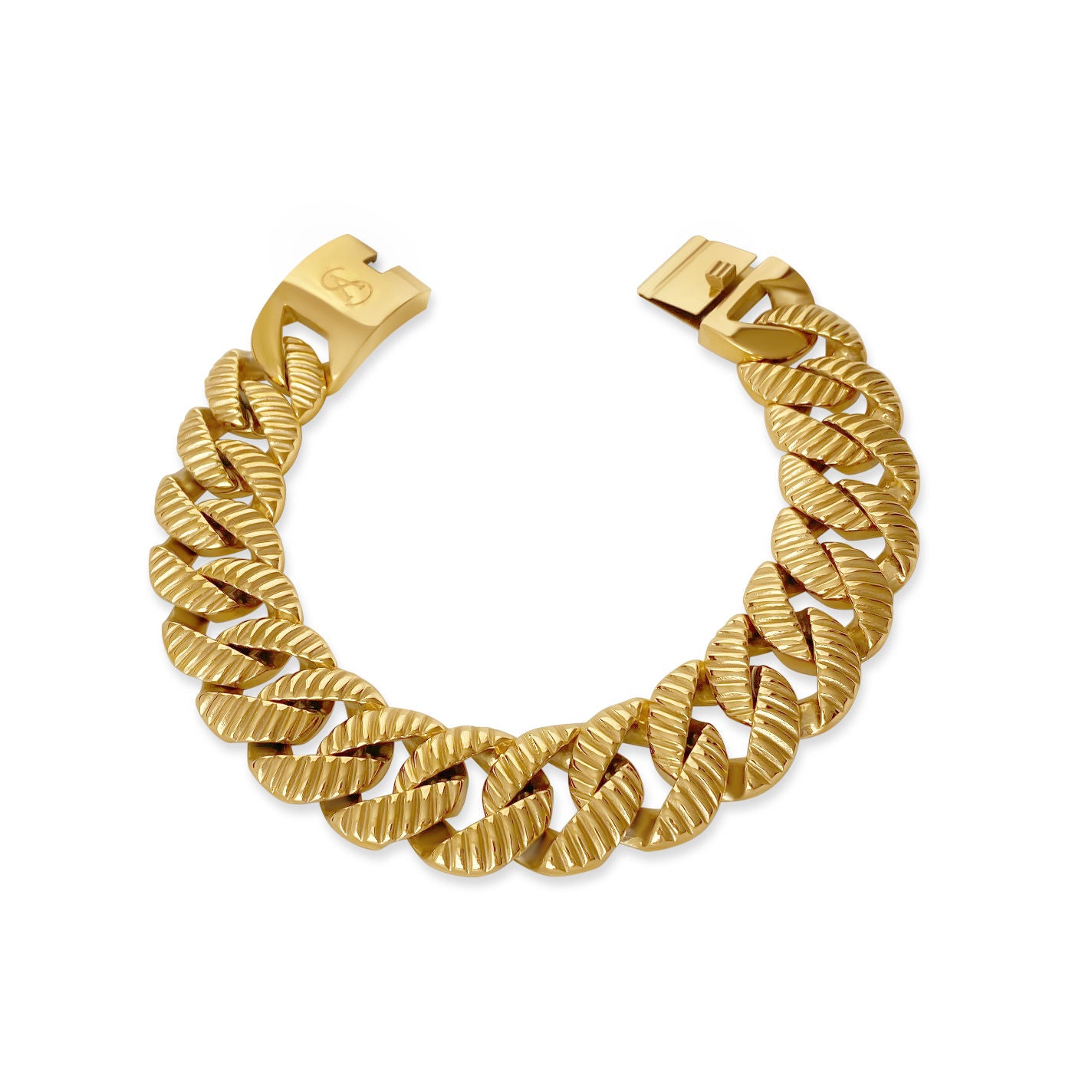 Anisa Sojka Ridge Chunky Chain 24K Gold Plated Necklace – The Jewellery ...
