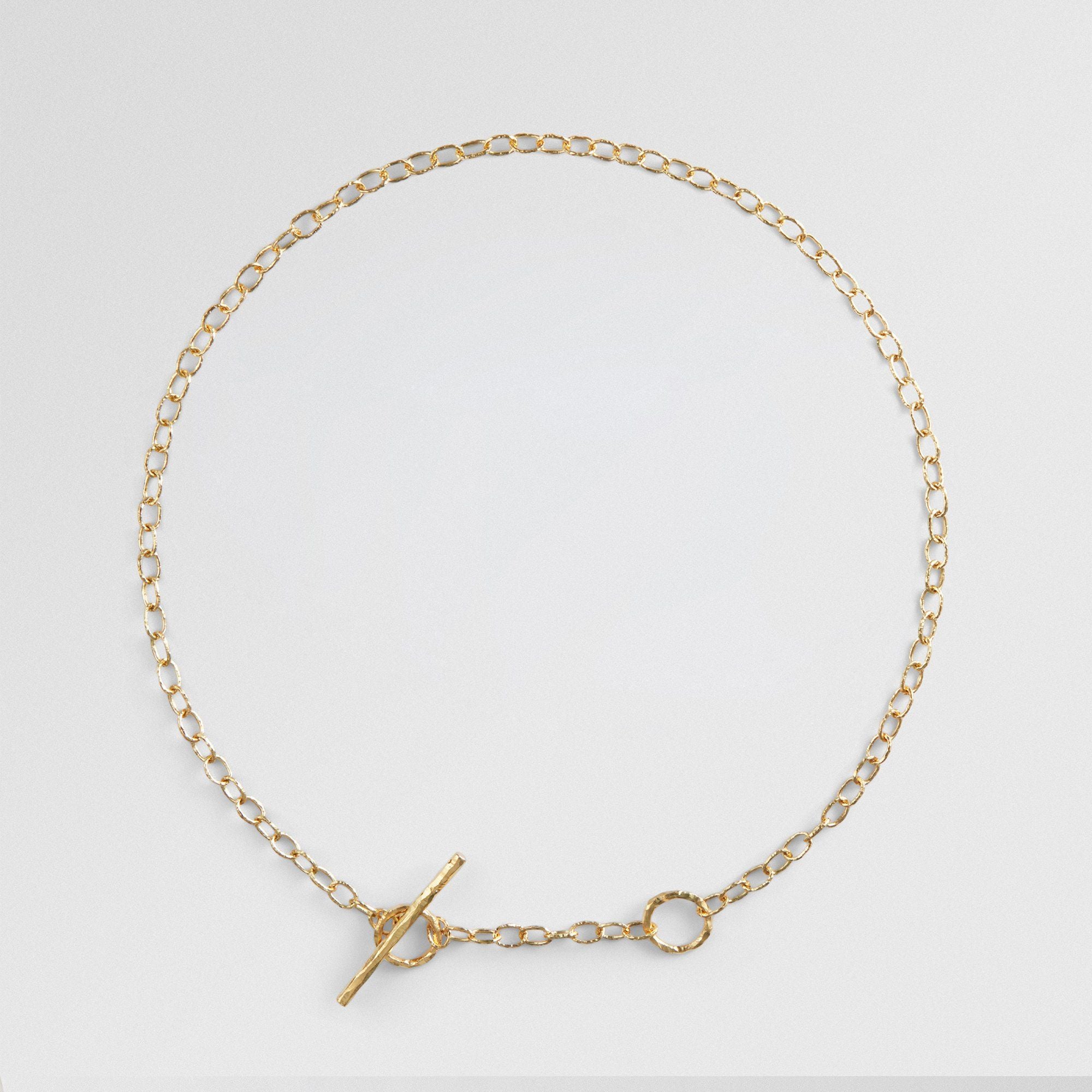 T - Chain 18K Gold Necklace 44cm – The Jewellery Room