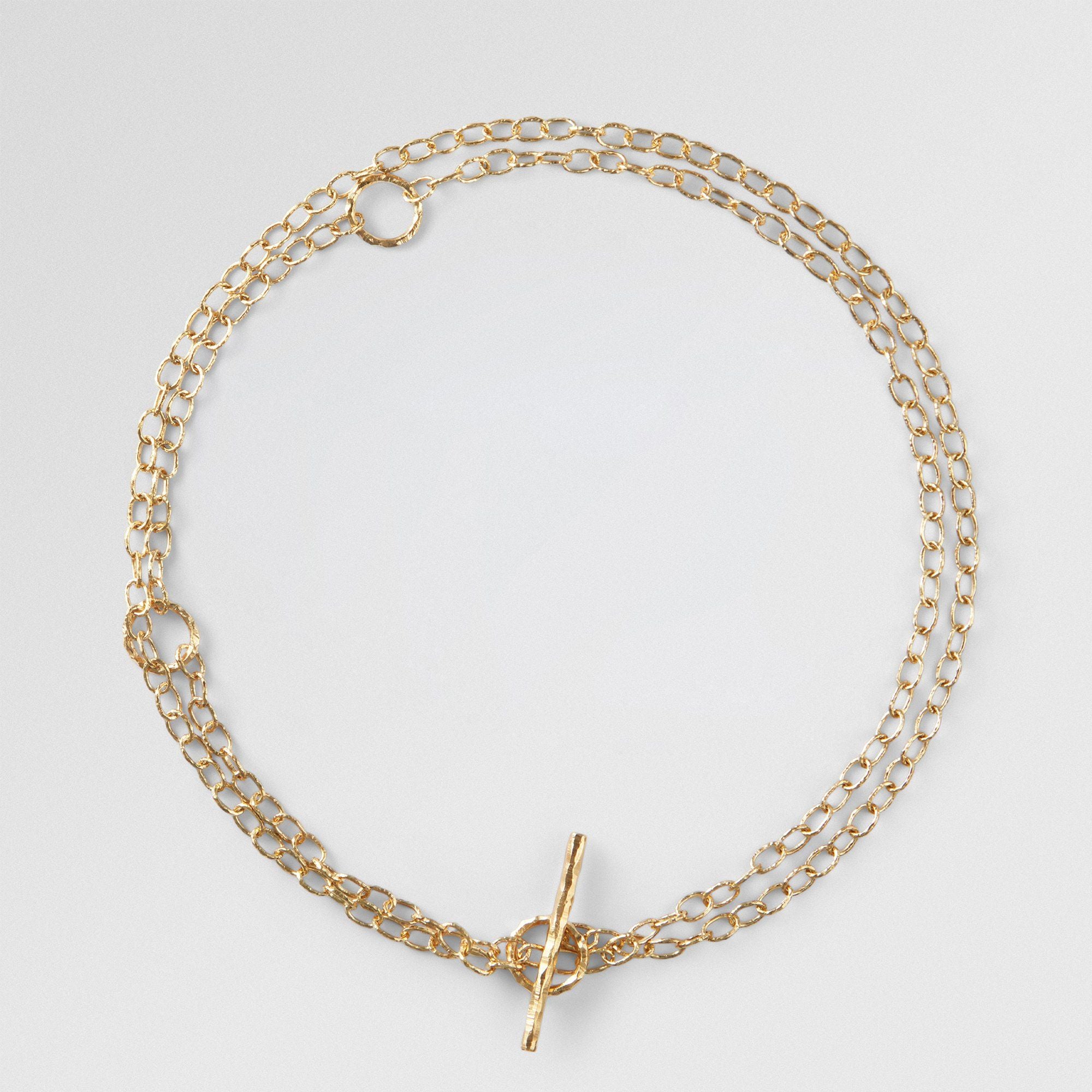 T - Chain 18K Gold Necklace 70cm – The Jewellery Room