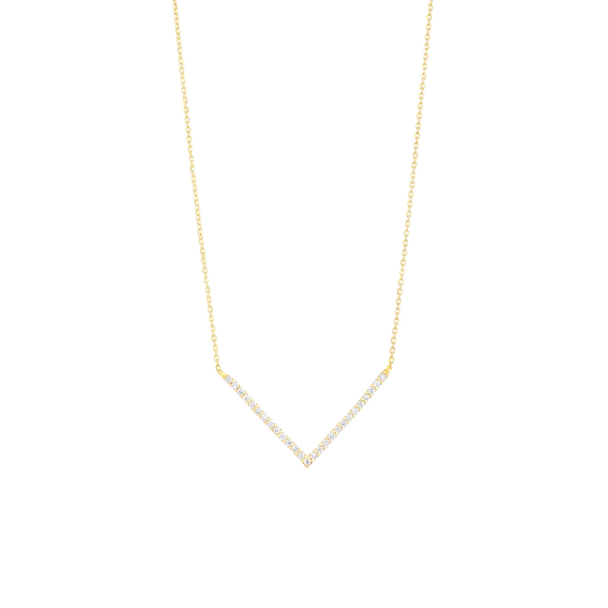 Alexa Fine Jewelry V 18K Gold Necklace w. Diamonds – The Jewellery Room
