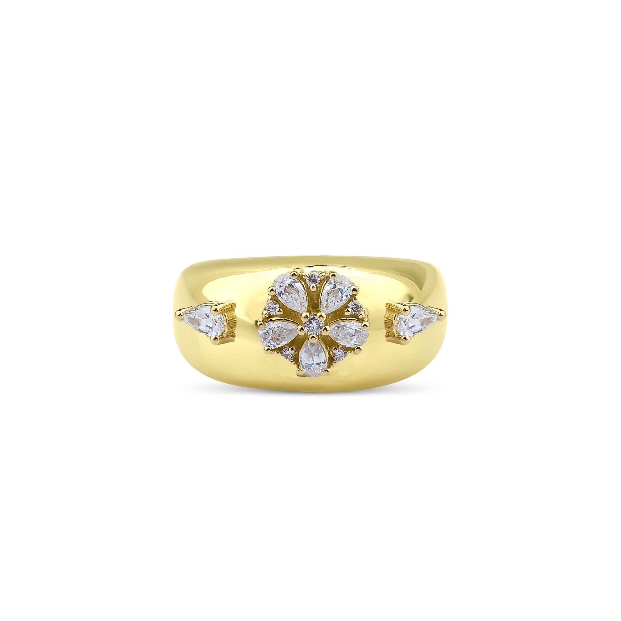 GFG Jewelry Fleur Bombe 18K Gold Ring w. Diamonds – The Jewellery Room