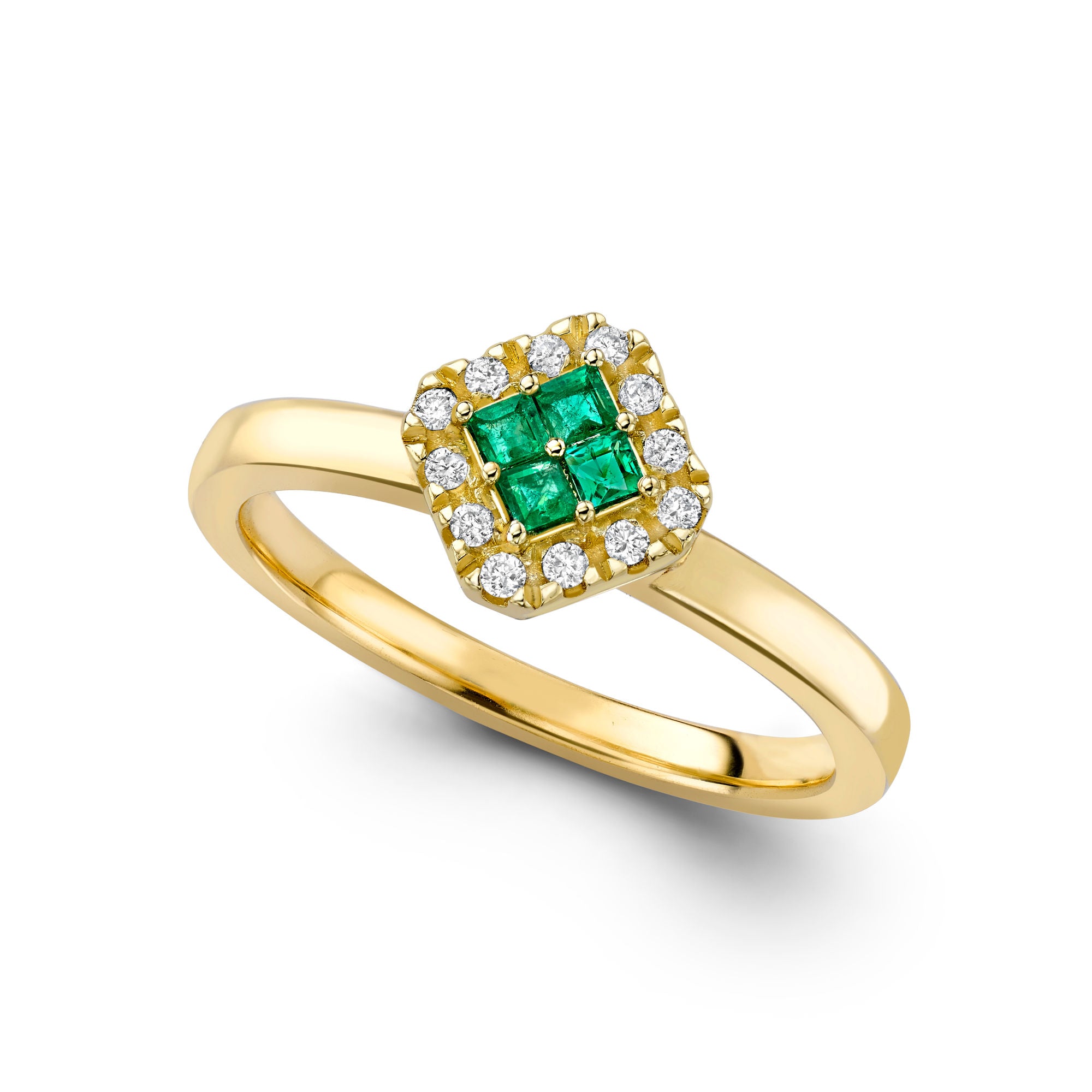 GFG Jewellery Fortuna Verde 18K Gold Ring w. Emeralds & Diamonds – The ...