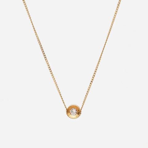 Spot 10K Necklace w. 2 5mm Diamond The Jewellery Room