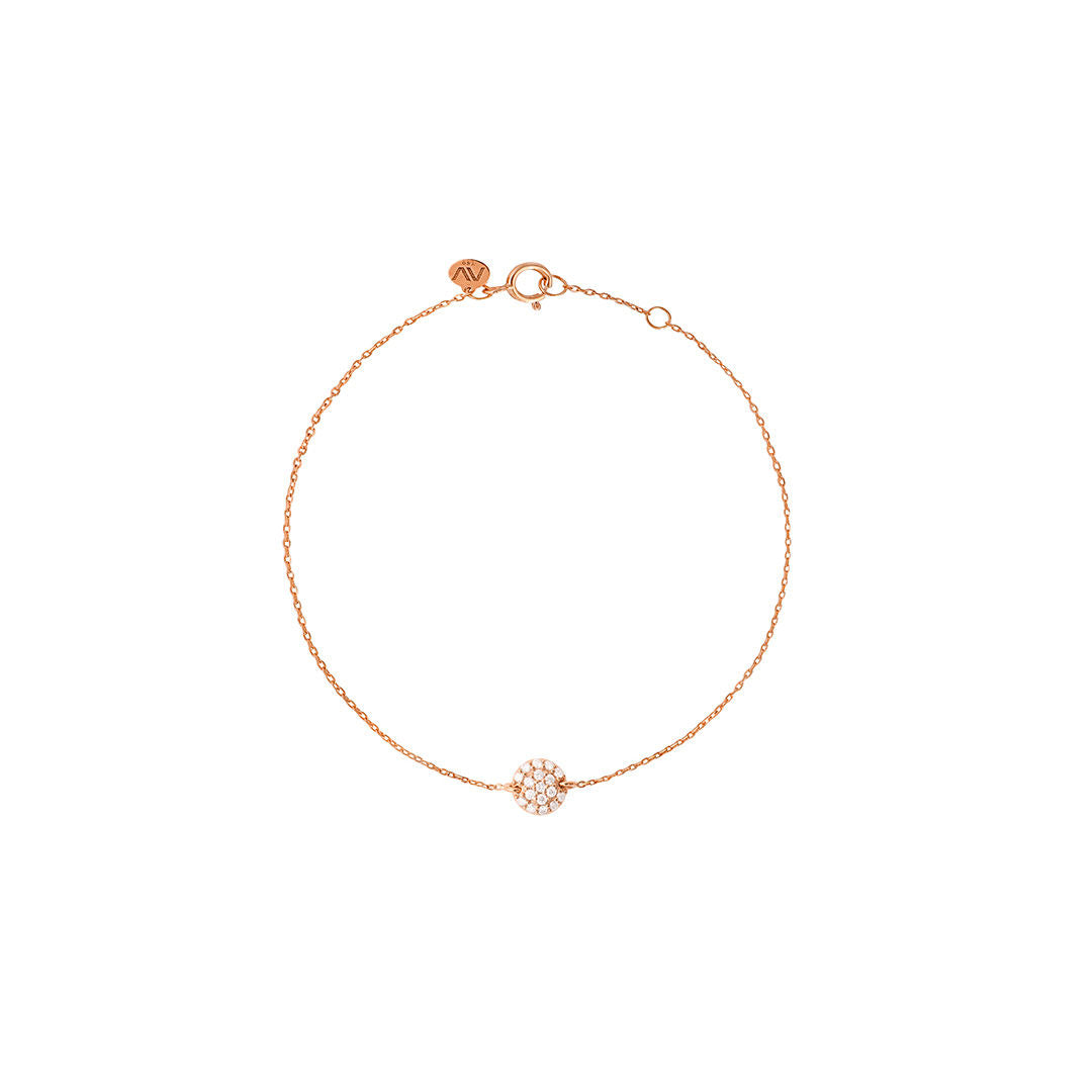 Alexa Fine Jewelry Round Pave 18K Rosegold Bracelet w. Diamonds – The ...
