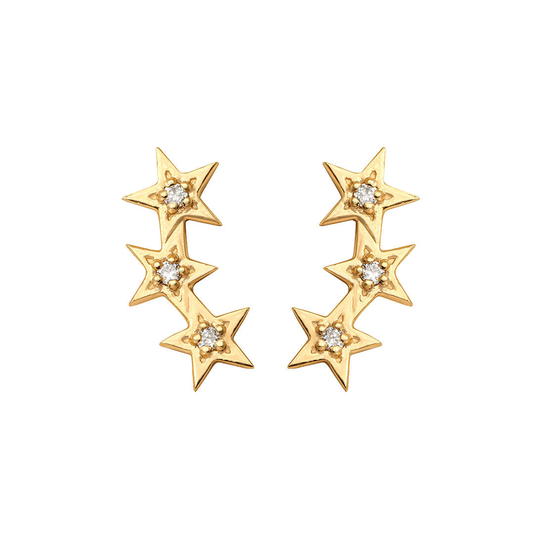 Alexa Fine Jewelry Starry Night 18K Gold Stud w. Diamond – The ...