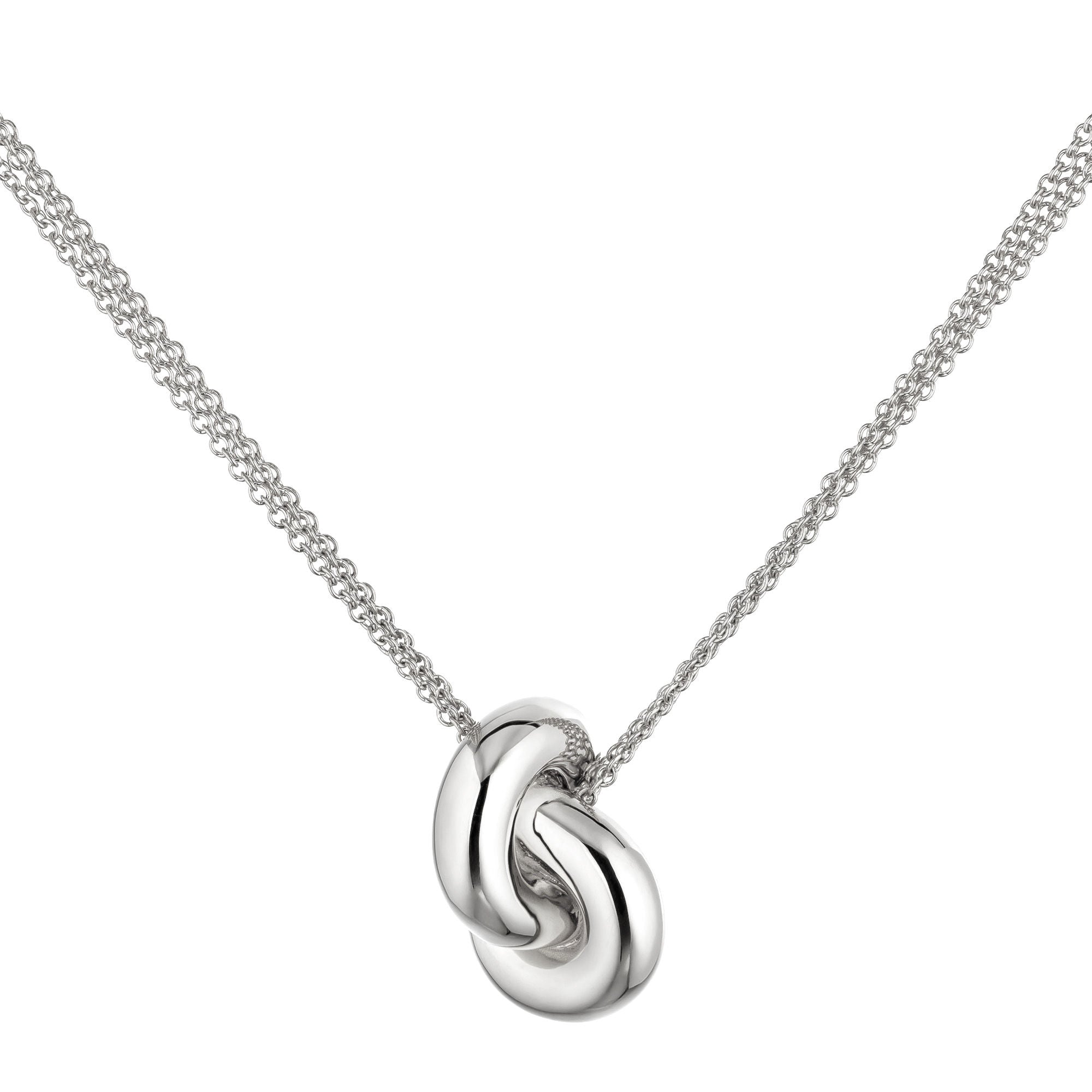 The Legacy Knot Big 18K Whitegold Necklace – The Jewellery Room