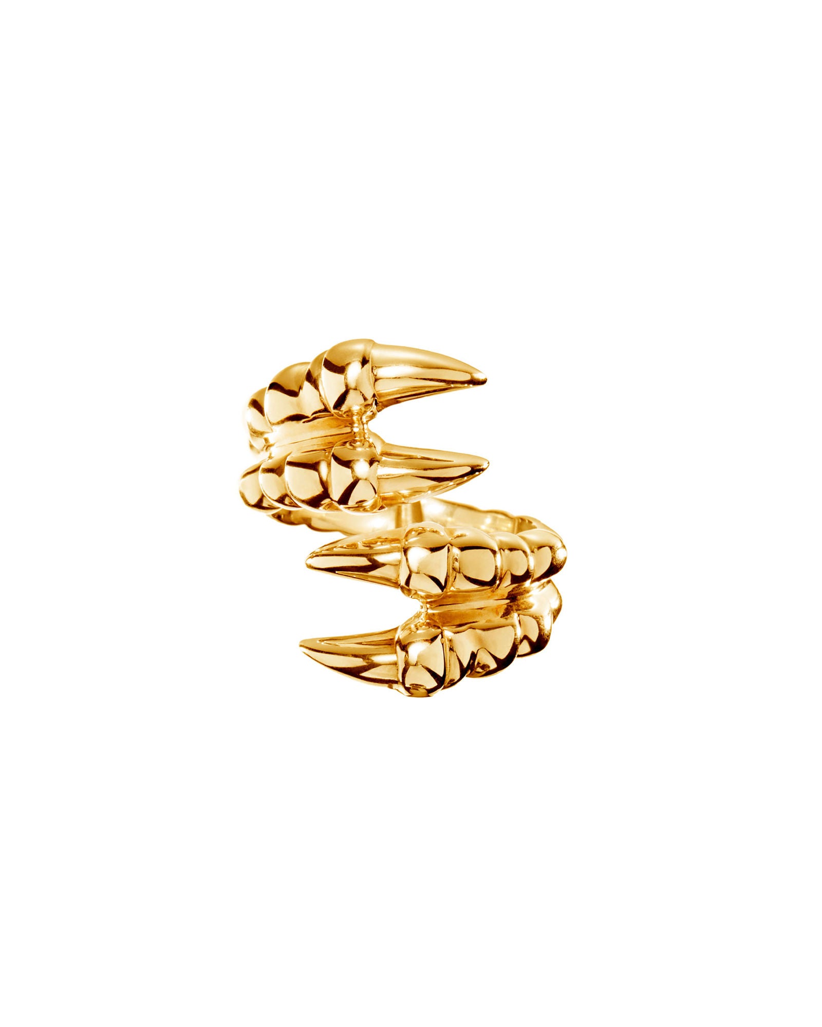 Maria Nilsdotter Claw Double Gold Plated Ring – The Jewellery Room