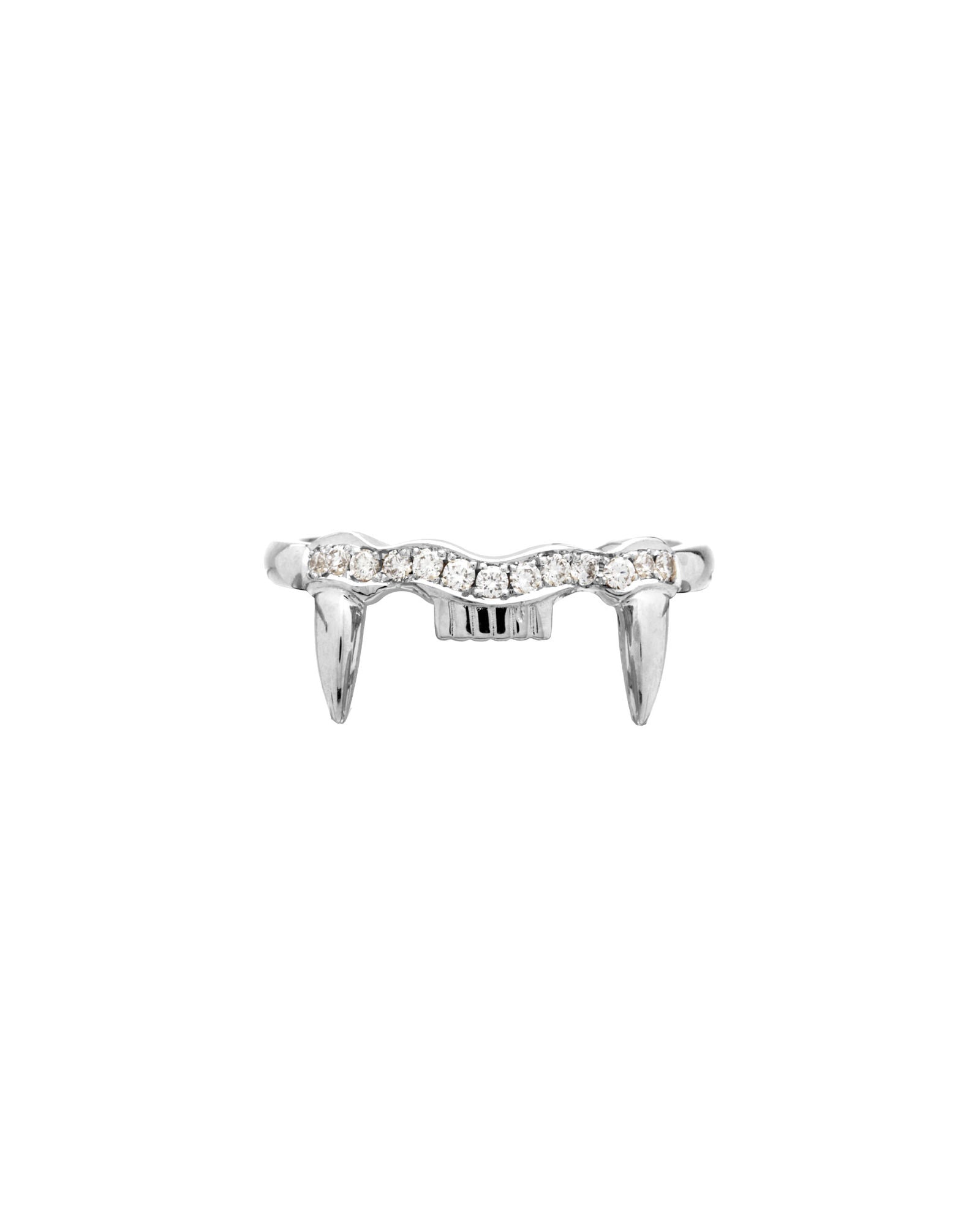 Maria Nilsdotter Jaw Upper 18K Whitegold Ring w. Lab-Grown Diamond ...