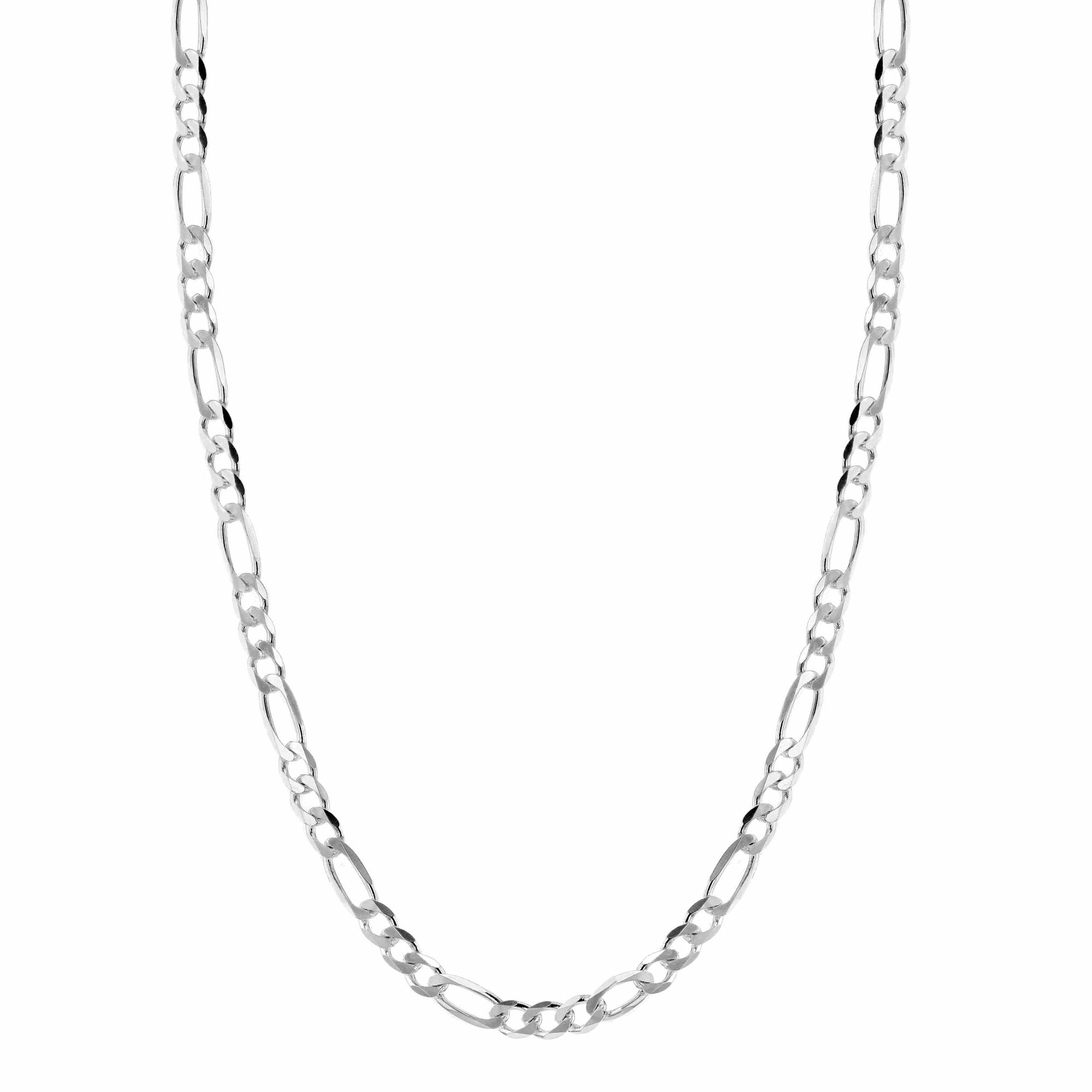 Hasla Jewelry Flat Figaro Silver Necklace | The Jewellery Room