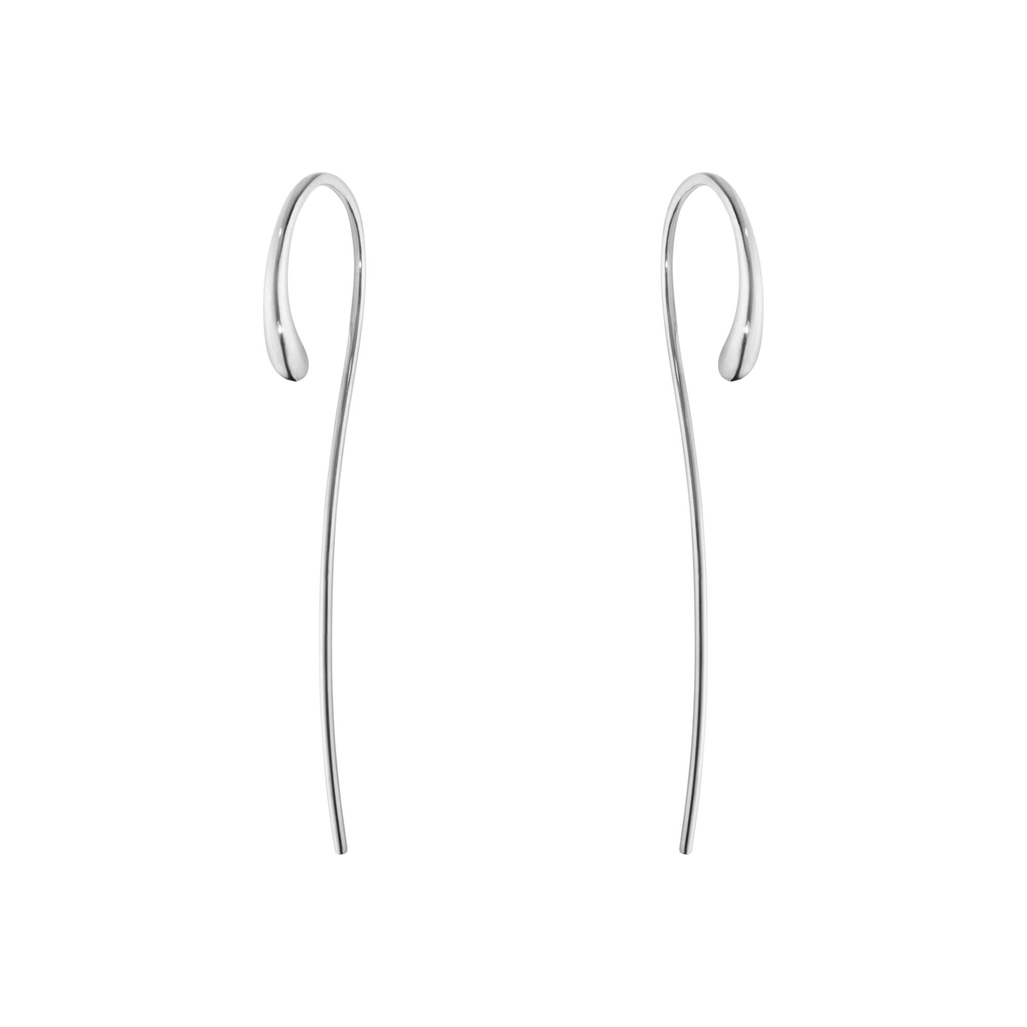 Georg Jensen Mercy Silver Long Earrings | The Jewellery Room