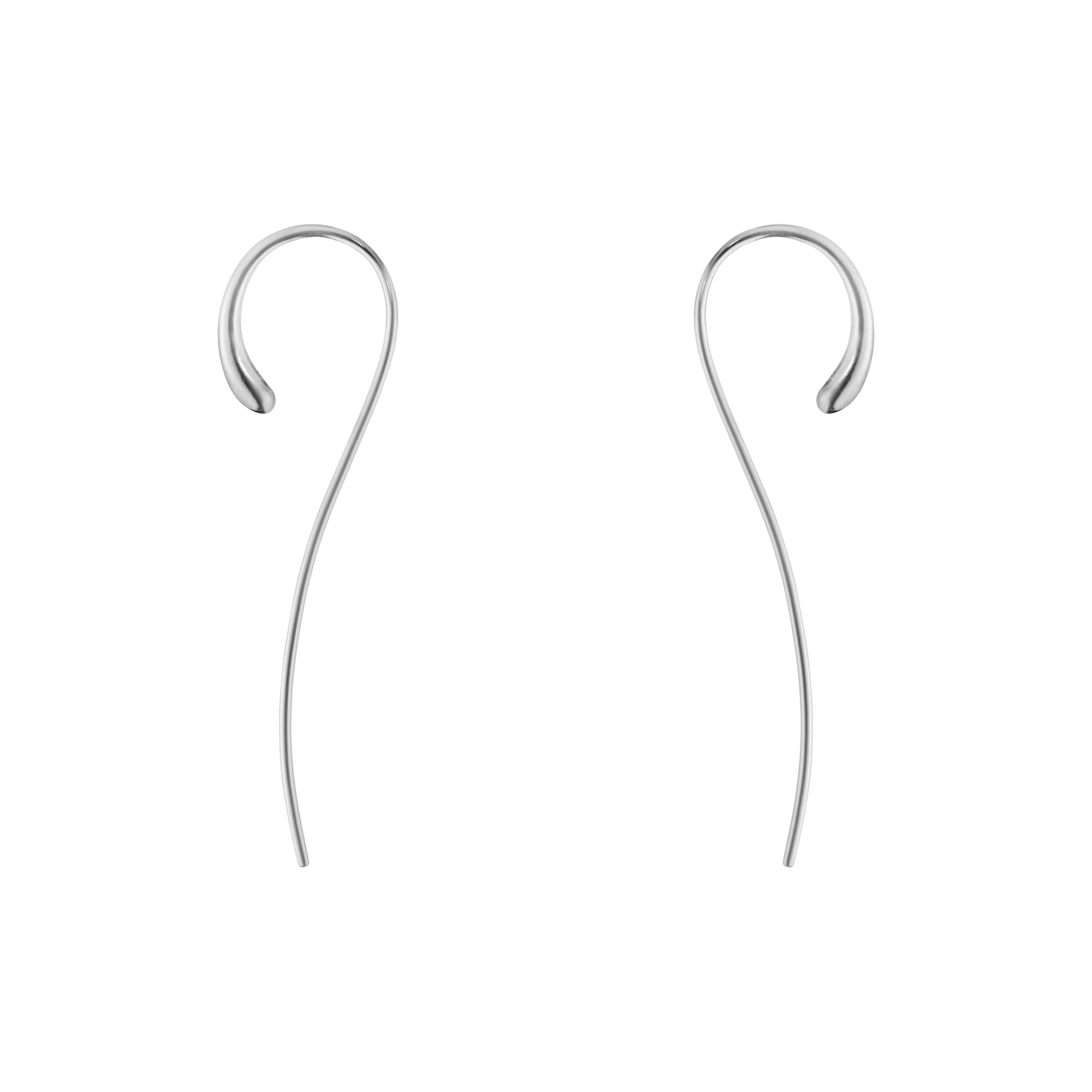 Georg Jensen Mercy Silver Long Earrings | The Jewellery Room