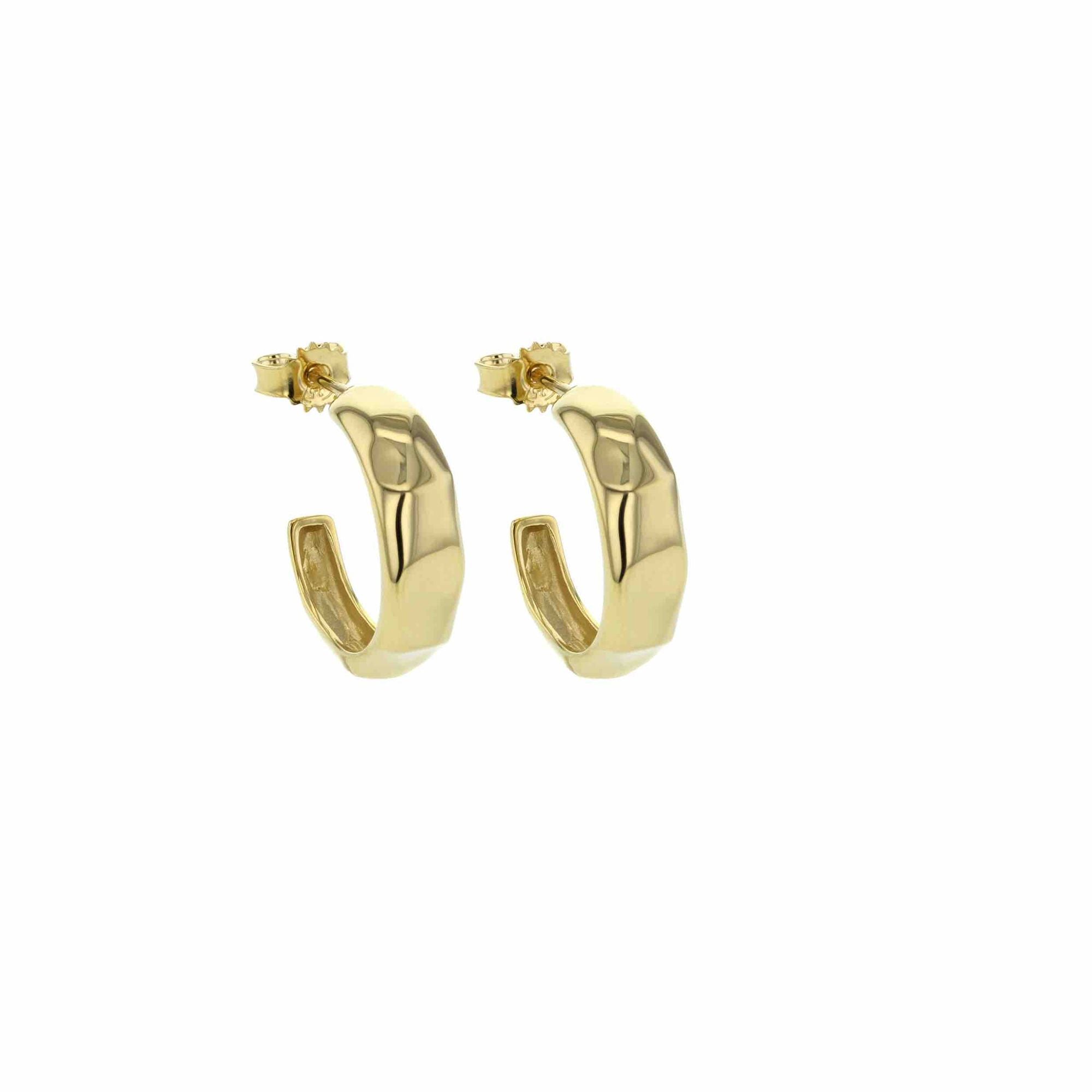 Hasla Jewelry Picasso Gold Plated Hoops | The Jewellery Room