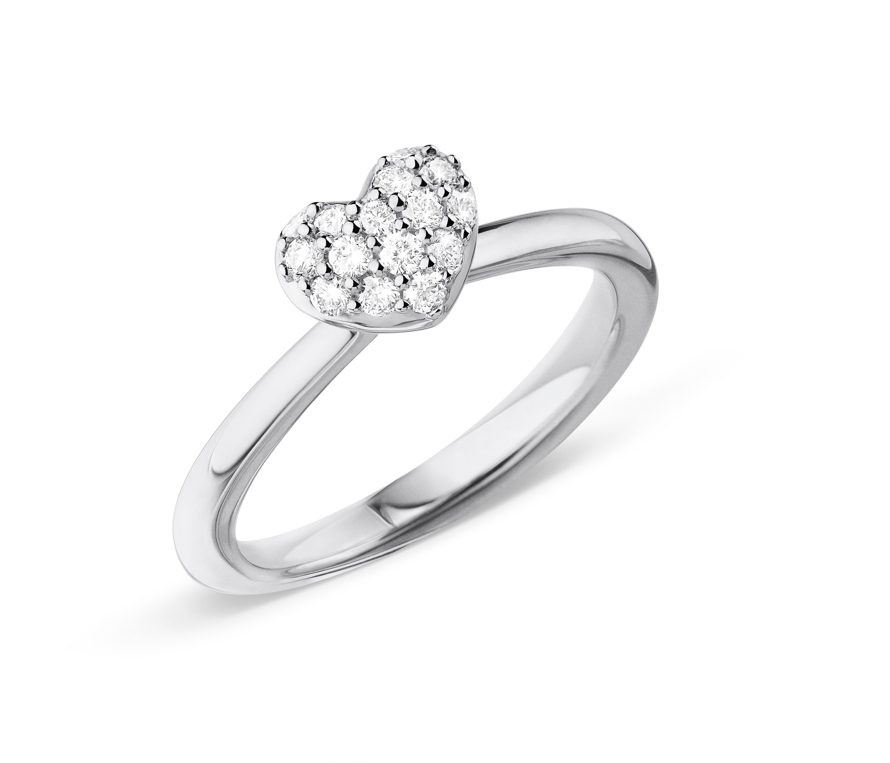 Ole Lynggaard Heart 18K Whitegold Ring w. Diamonds – The Jewellery Room