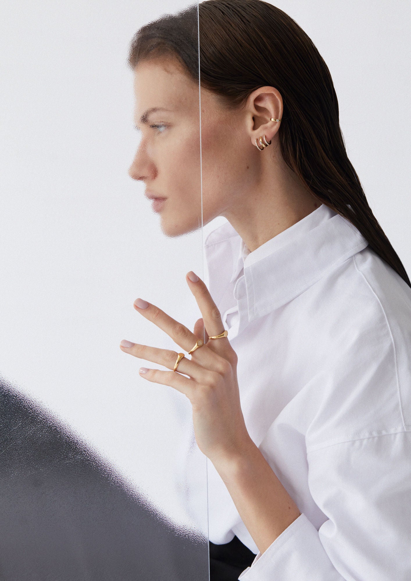 REVER Triple Marquise Line 18K Gold Hoops w. Lab-Grown Diamonds – The ...