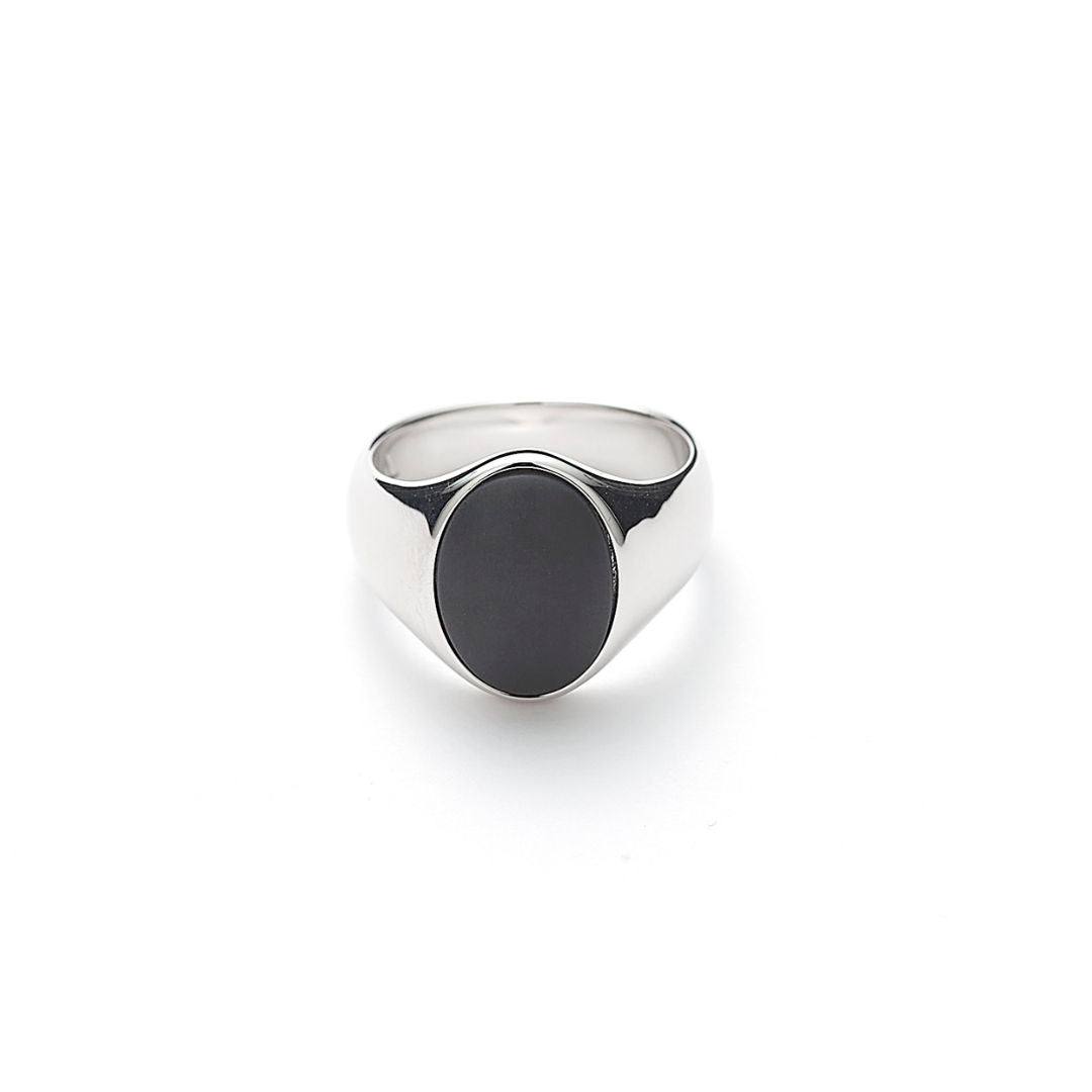 Alexander Lynggaard Hope Oval Signet Silver Ringw. Onyx – The Jewellery ...