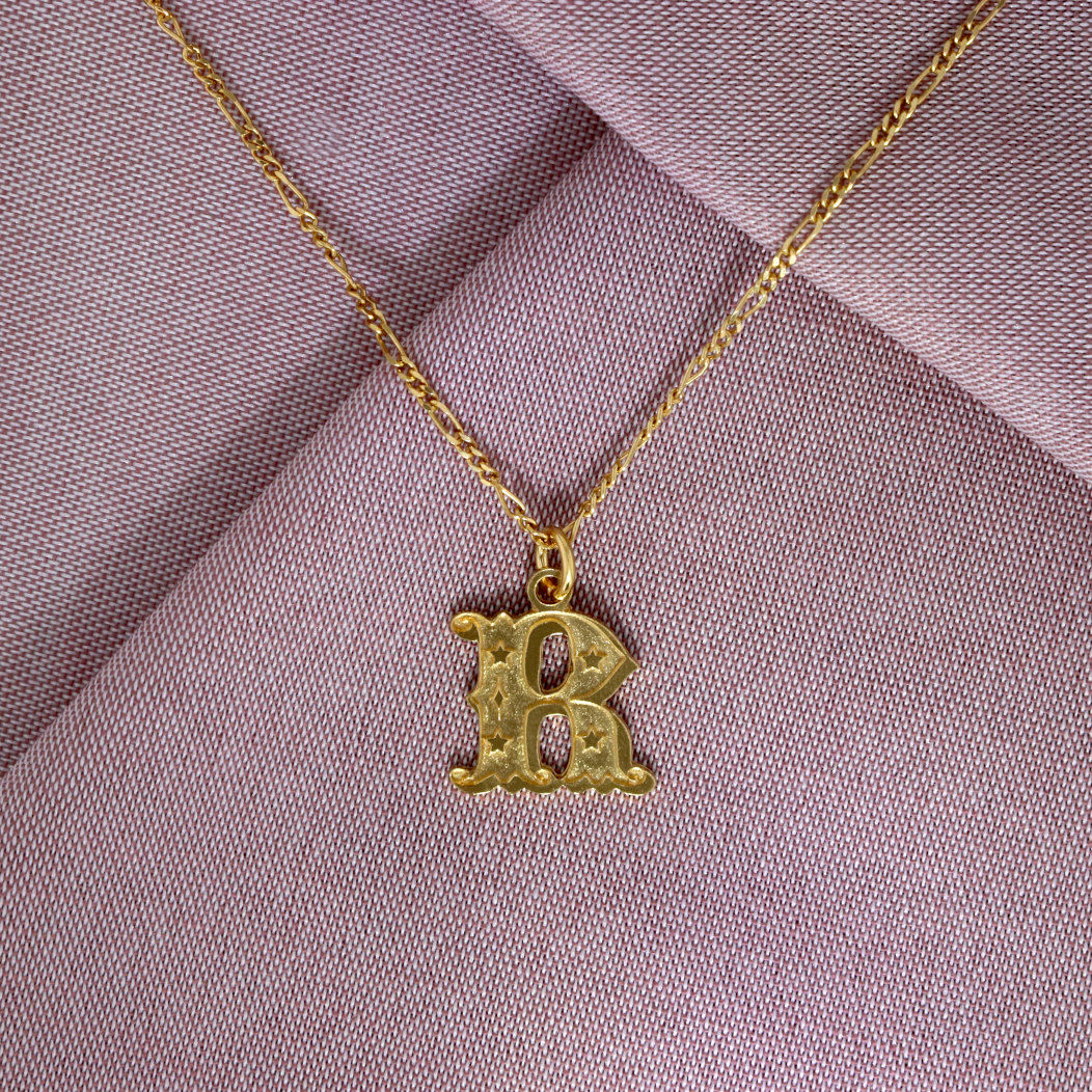Nord By Thomsen Circus Letter R Gold Plated Necklace – The Jewellery Room
