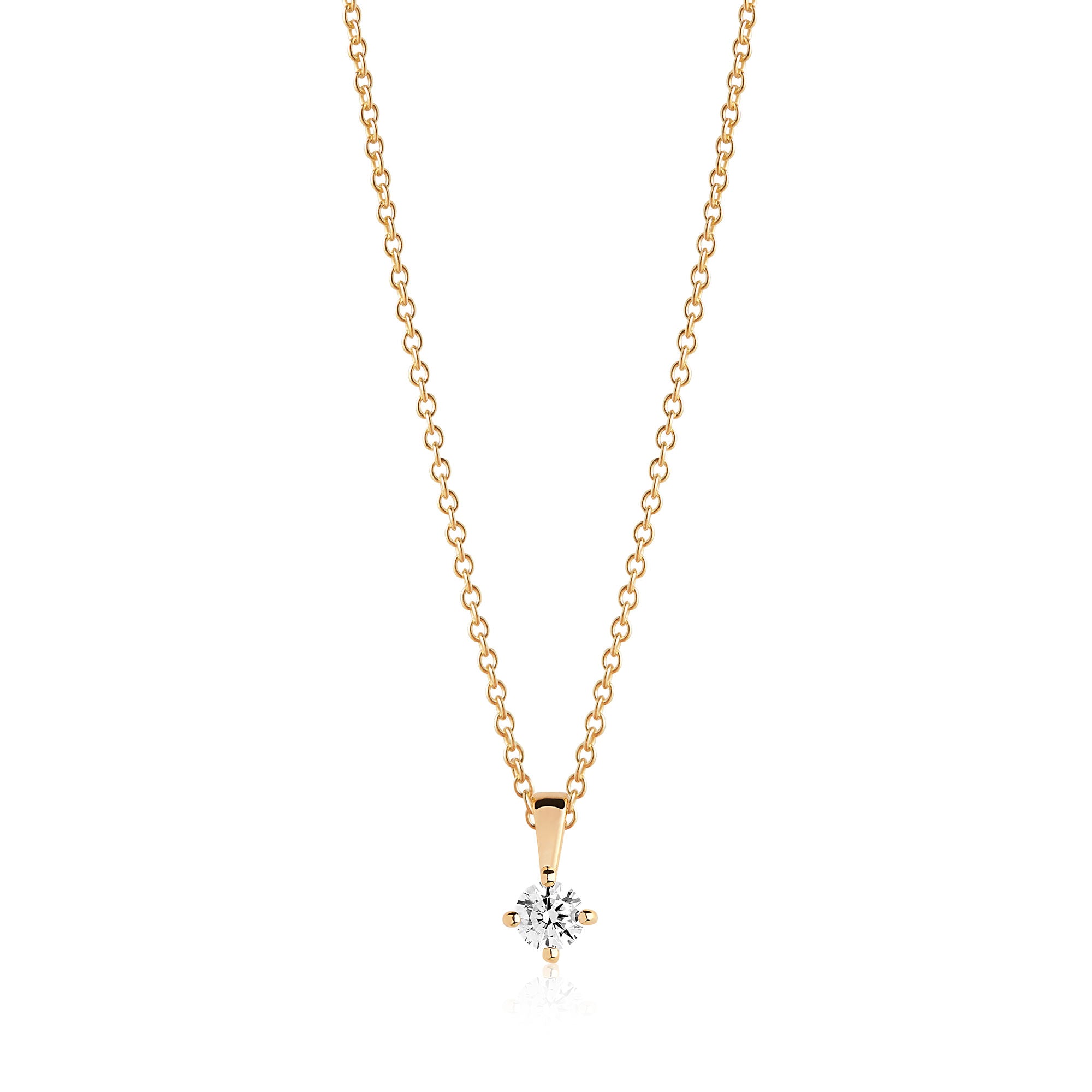 Sif Jakobs Jewellery Princess Piccolo 4 mm. Gold Plated Necklace w ...