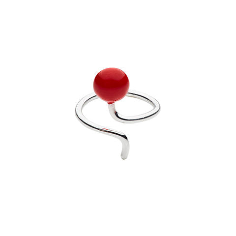 VERA VEGA Rouge Light Silver Ring | The Jewellery Room