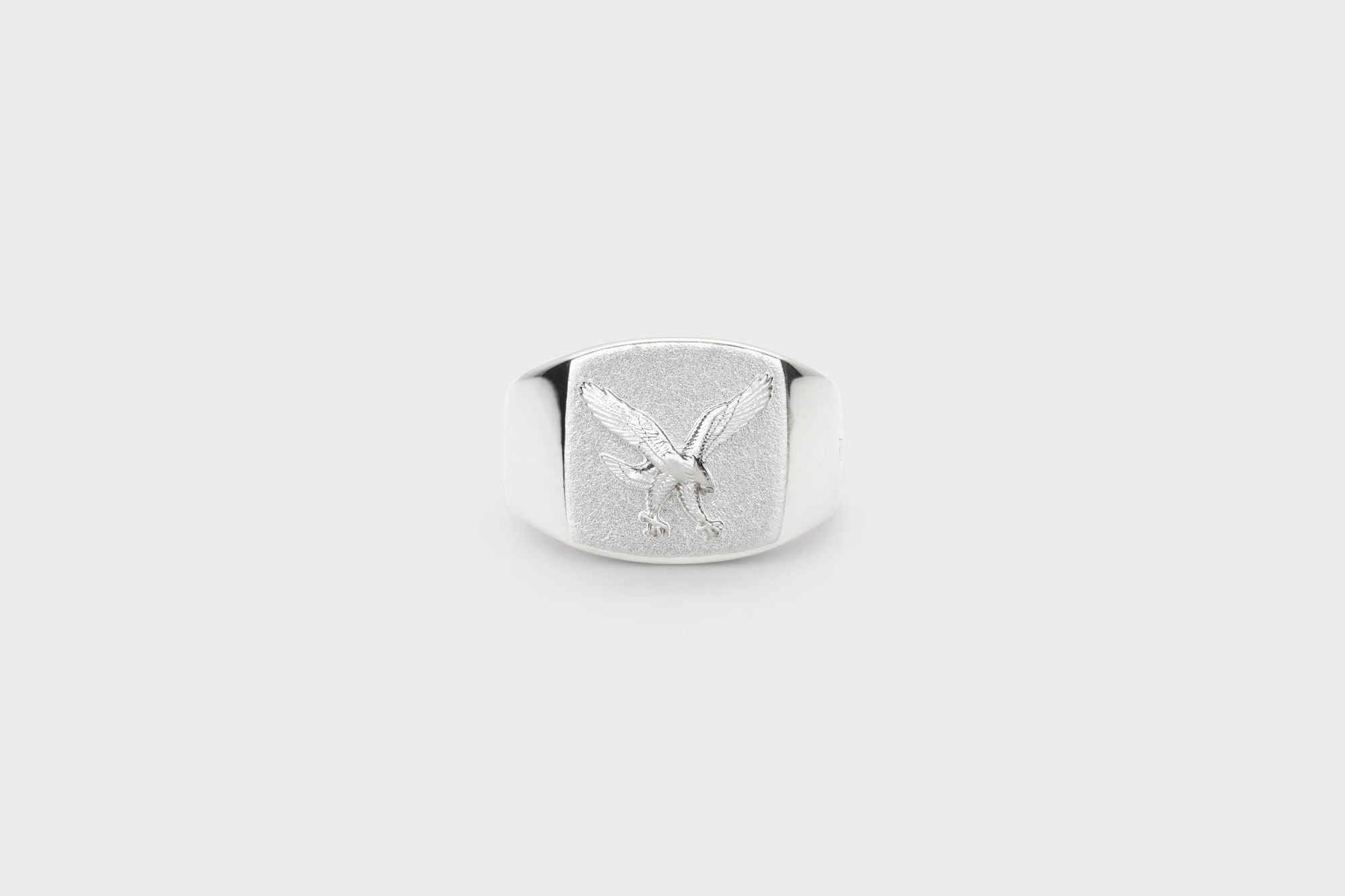 IX Studios IX Eagle Signet Ring Silver | The Jewellery Room