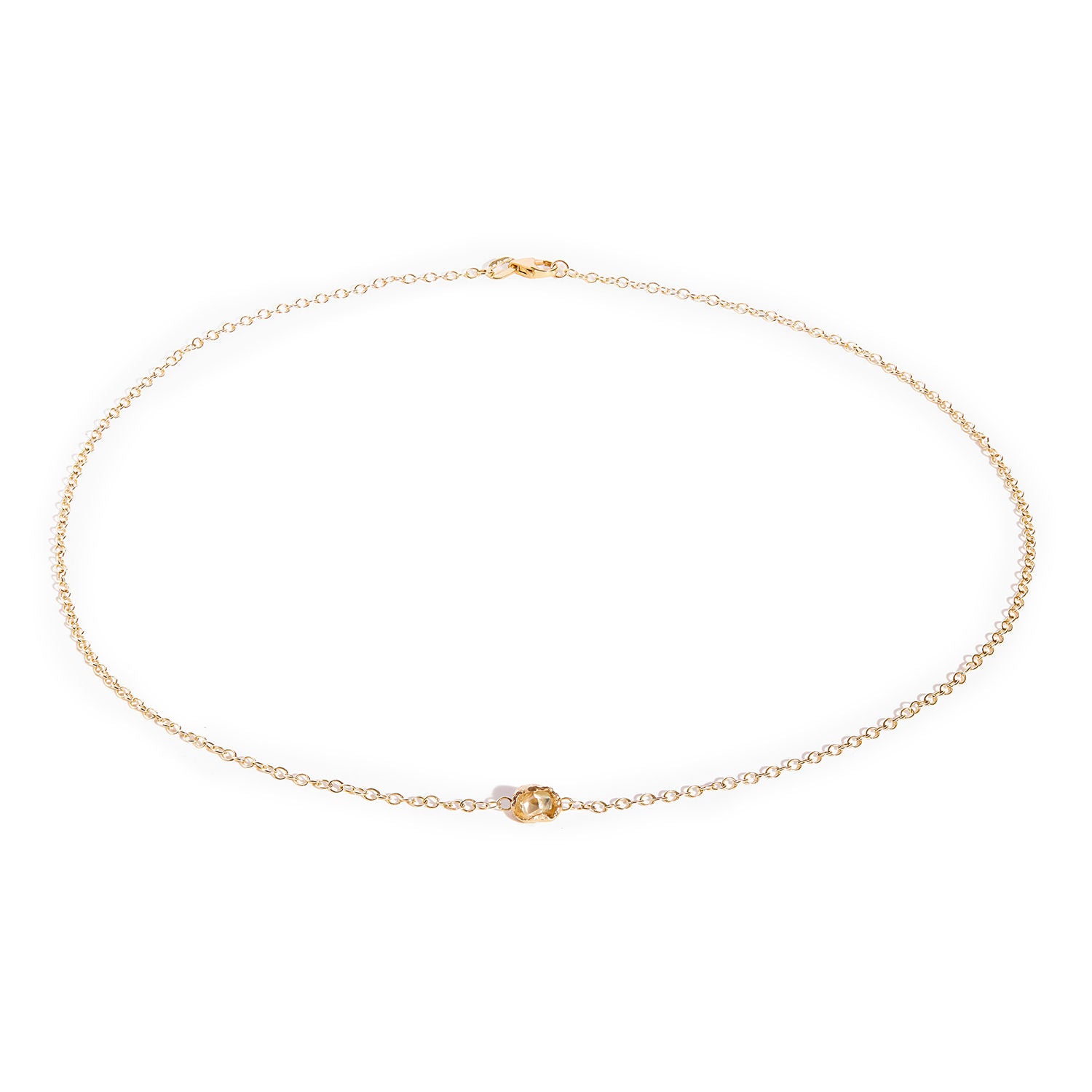 Deborah Blyth 9K Gold Necklace w. Ocean Diamond – The Jewellery Room