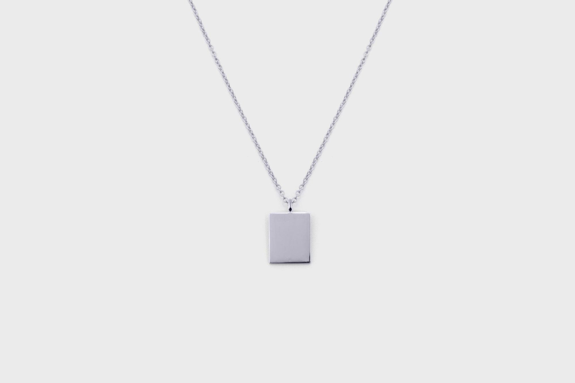 IX Studios IX Square Pendant Silver | The Jewellery Room